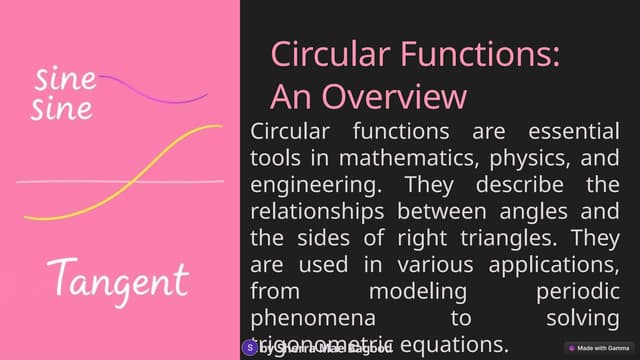 Circular functions | PPT