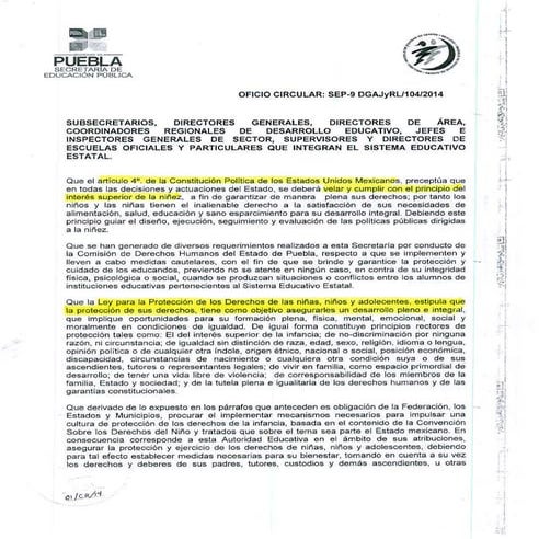 Circular 104 SEP PUE | PDF