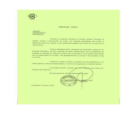 Circular 1 2012 | PDF