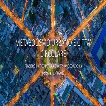 Circular cities: metabolismo urbano e città circolari | PDF