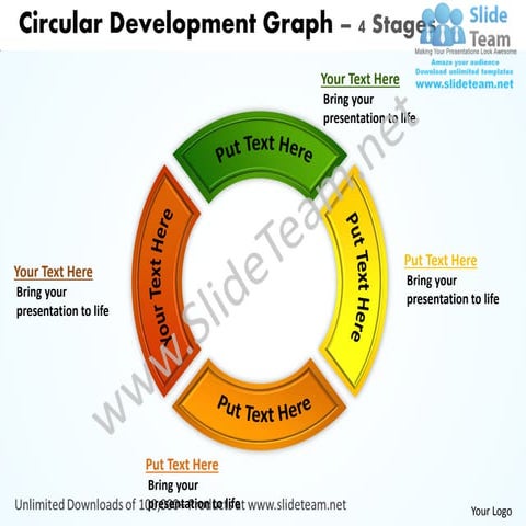 Circular development graph 4 stages powerpoint templates 0712 | PDF ...