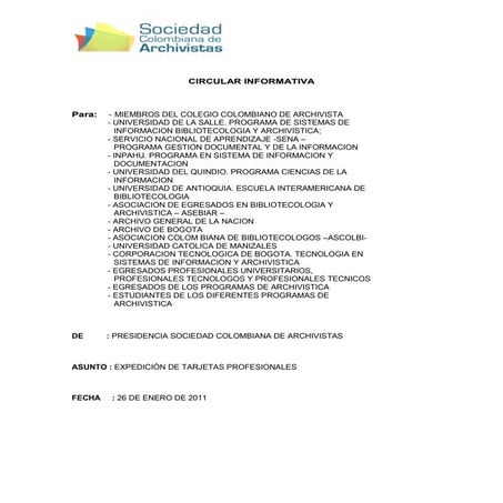 Circular informativa | DOCX