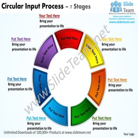 Circular input process 7 stages powerpoint templates 0712 | PDF