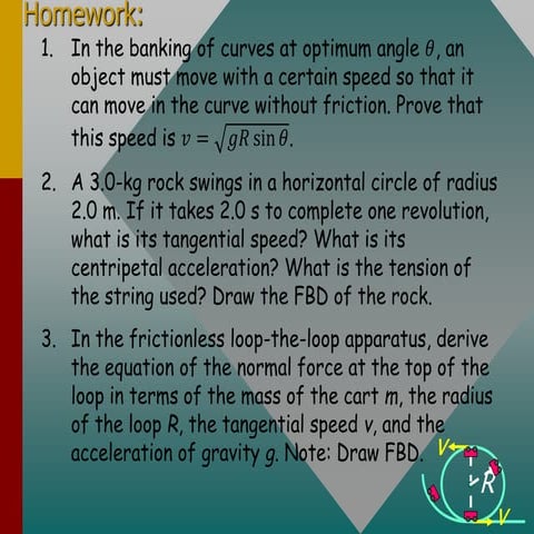 Circular Motion Assignment Pptx Physics Science
