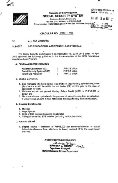 Circular 2012-002 | PDF