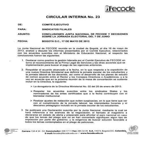 Circular no. 23 | PDF