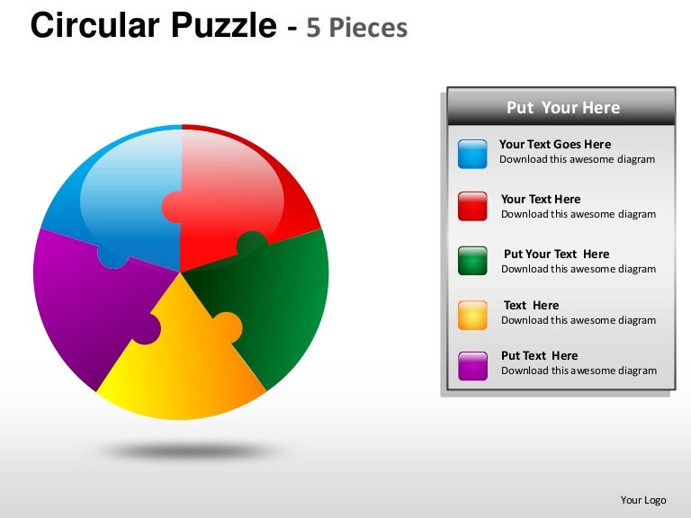 Circular Puzzle 5 Pieces Powerpoint Presentation Templates Circular Puzzle 5 Pieces Powerpoint Presentation Templates