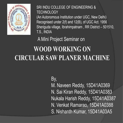 Wood Working on Circular Saw Planer Machine.pptx