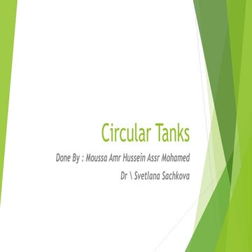 Circular Tank Design Guide | PPT