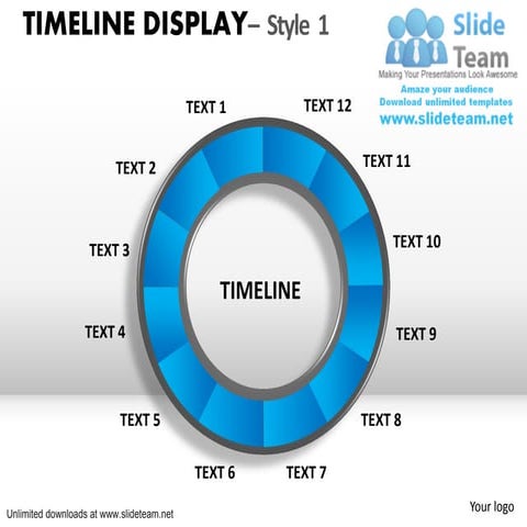 Circular timeline chart power point slides and ppt templates | PPT
