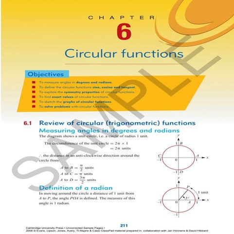 circular trigonometric functions and practice | PDF