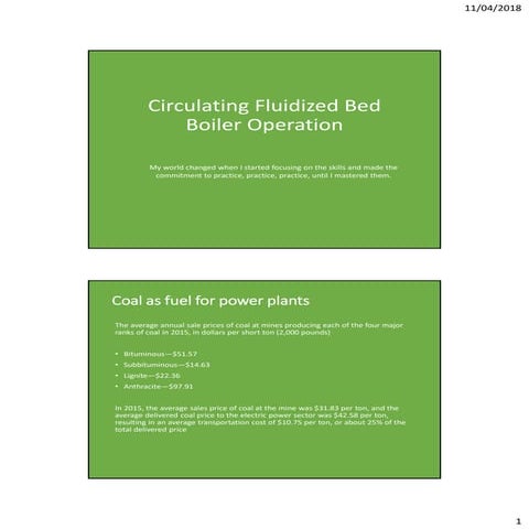 Circulating Fluidized Bed Boiler (cfb) training module | PDF