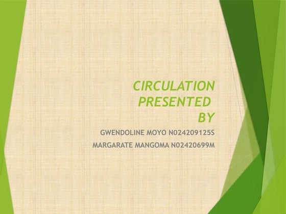 Types of circulation | PPTX