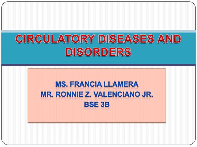 Common diseases of the circulatory system (Lesson 4) | PPTX