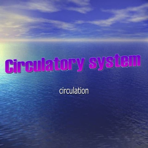 Circulatory system | PPT