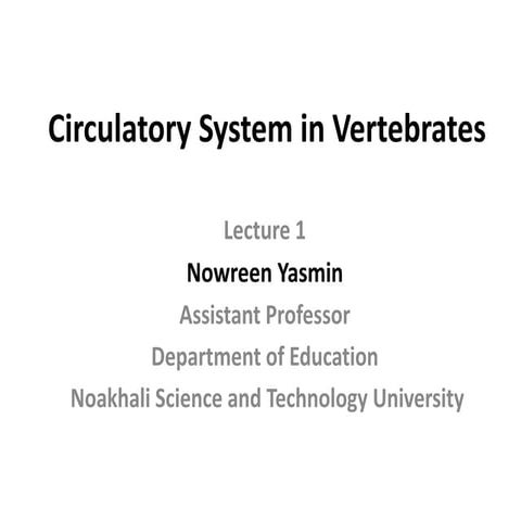 Circulatory system | PPTX