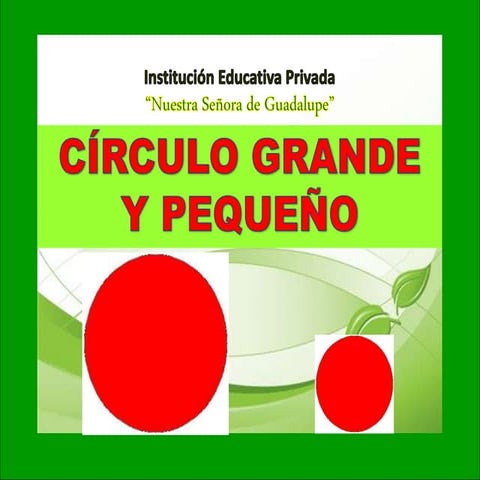 Circulo grande y pequeño | PPTX