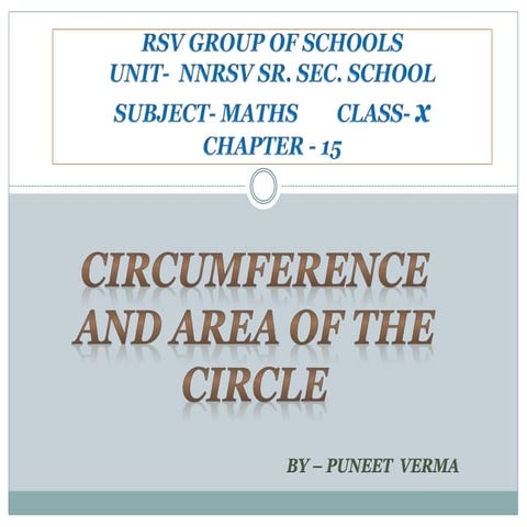 Circumference and area of the circle | PPT