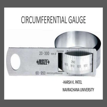 CIRCUMFERENCE GAUGE | PPTX