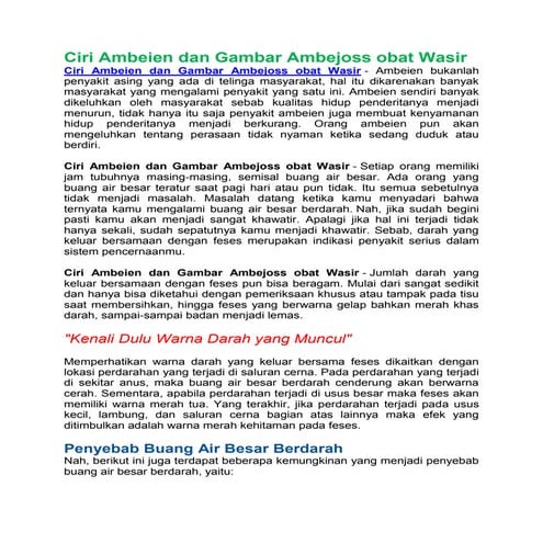 Fase stadium penyakit wasir (hemoroid) | PDF