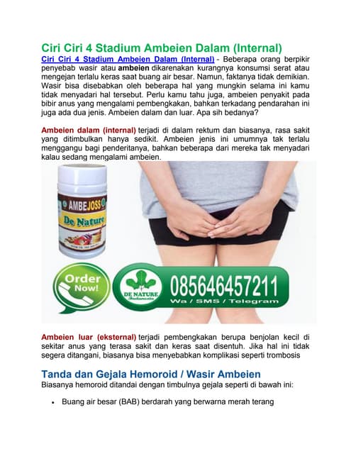 Pengobatan wasir stadium 4 | PDF
