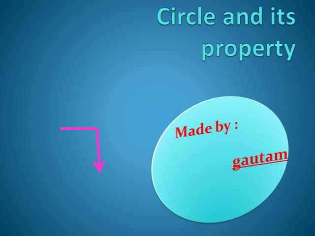 Mathematics- Circle Presentation | PPTX