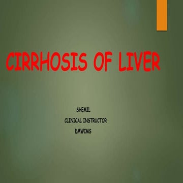 Case presentation on Decompensated Chronic Liver Disease (Non Alcoholic ...