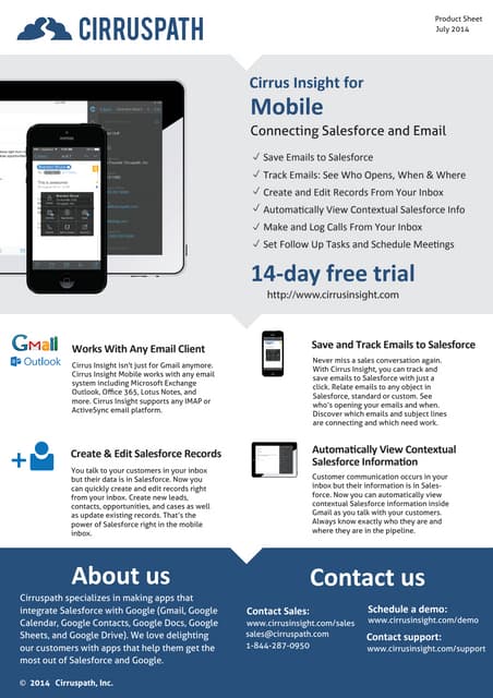 Cirrus Insight Features Deck | PPT