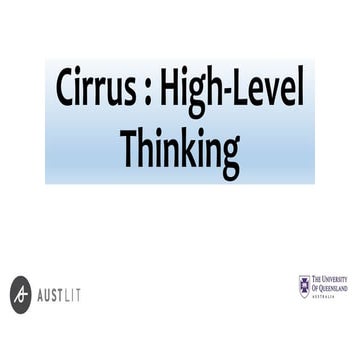 Cirrus : High-Level Thinking | PPTX