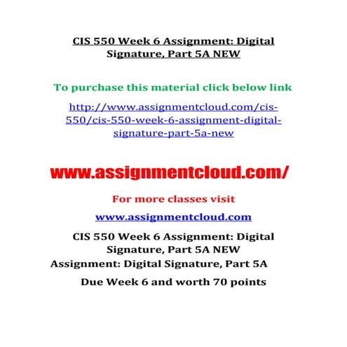 Cis 550-week-6-assignment | PPT