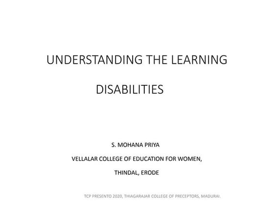 DISABILITIES | PPT
