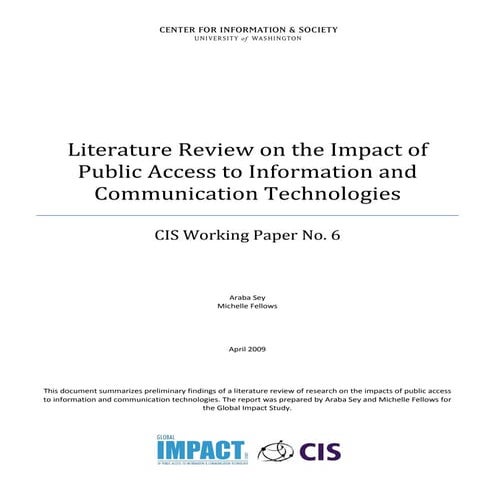 Cis working paperno6 | PDF | Internet | Computing
