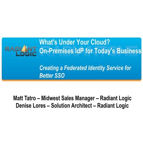 CIS14: Creating a Federated Identity Service for Better SSO | PDF