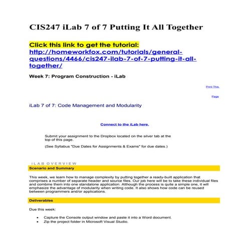 Cis247 i lab 7 of 7 putting it all together | DOC