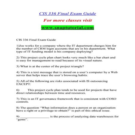 Cis 336 Enhance teaching / snaptutorial.com