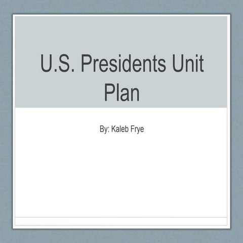 Meet the presidents | PPTX