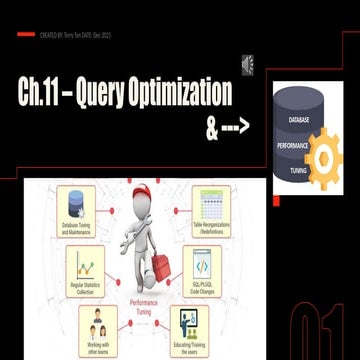 TERRY TON CIS 40 - CHAPTER 11 - Query Optimization | PPTX