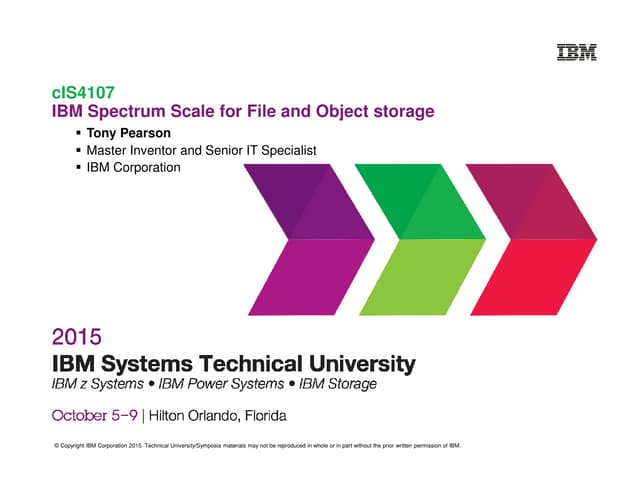 Ibm Spectrum Scale For File And Object Storage Pdf Computer