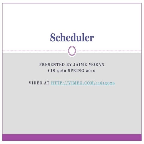 Course Scheduler | PPTX