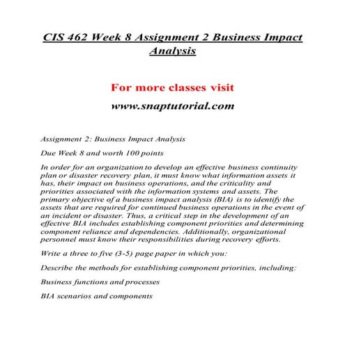 Cis 462 Technology levels--snaptutorial.com