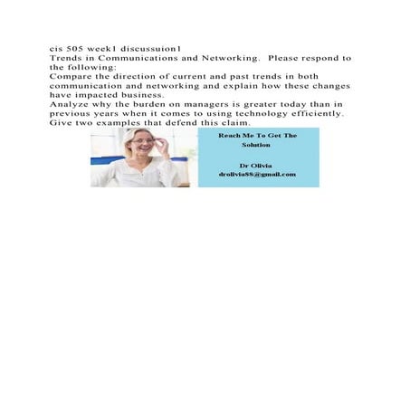 cis 505 week1 discussuion1Trends in Communications and Networking..docx