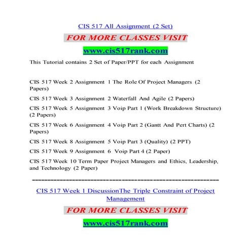 CIS 517 RANK Education Counseling--cis517rank.com