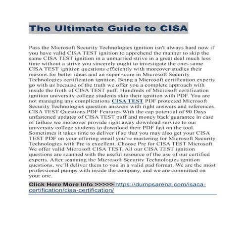 Cisa Test Pdf