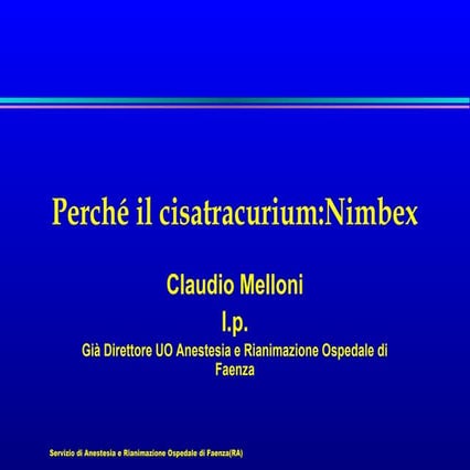 Cisatracurium perchè | PPT