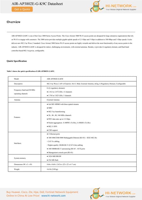 cisco-ie-3300-8t2s-e-datasheet.pdf | Computer Peripherals | Computing
