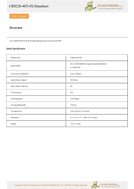 cisco-cbs220-24fp-4x-datasheet.pdf | Computer Networking | Computing