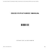 Cisco dvr-8742hdc-manual