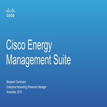 Cisco Energy Management-tech-intro-for-paris-hackathon | PDF