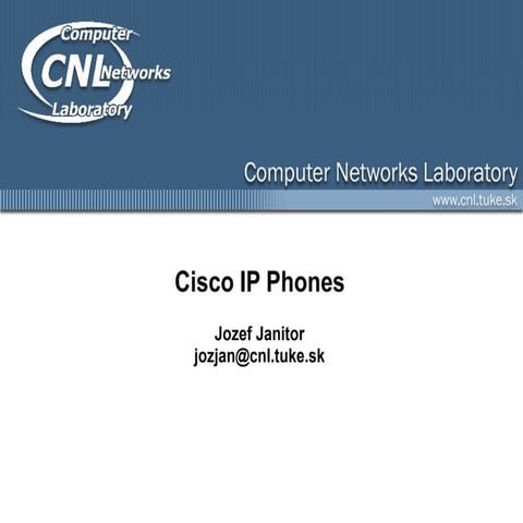 Cisco IP Phones | PPT