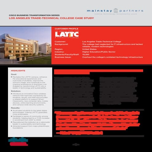 Cisco and LATTC | PDF